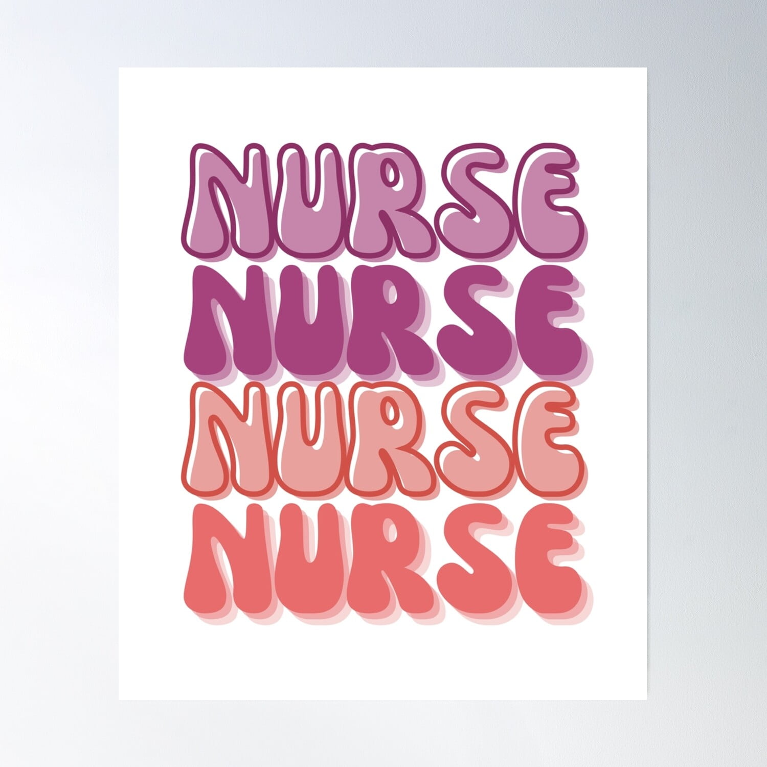 Retro Vintage Nurses | Retro | Nurse Typographic | Nursing Poster Wall ...