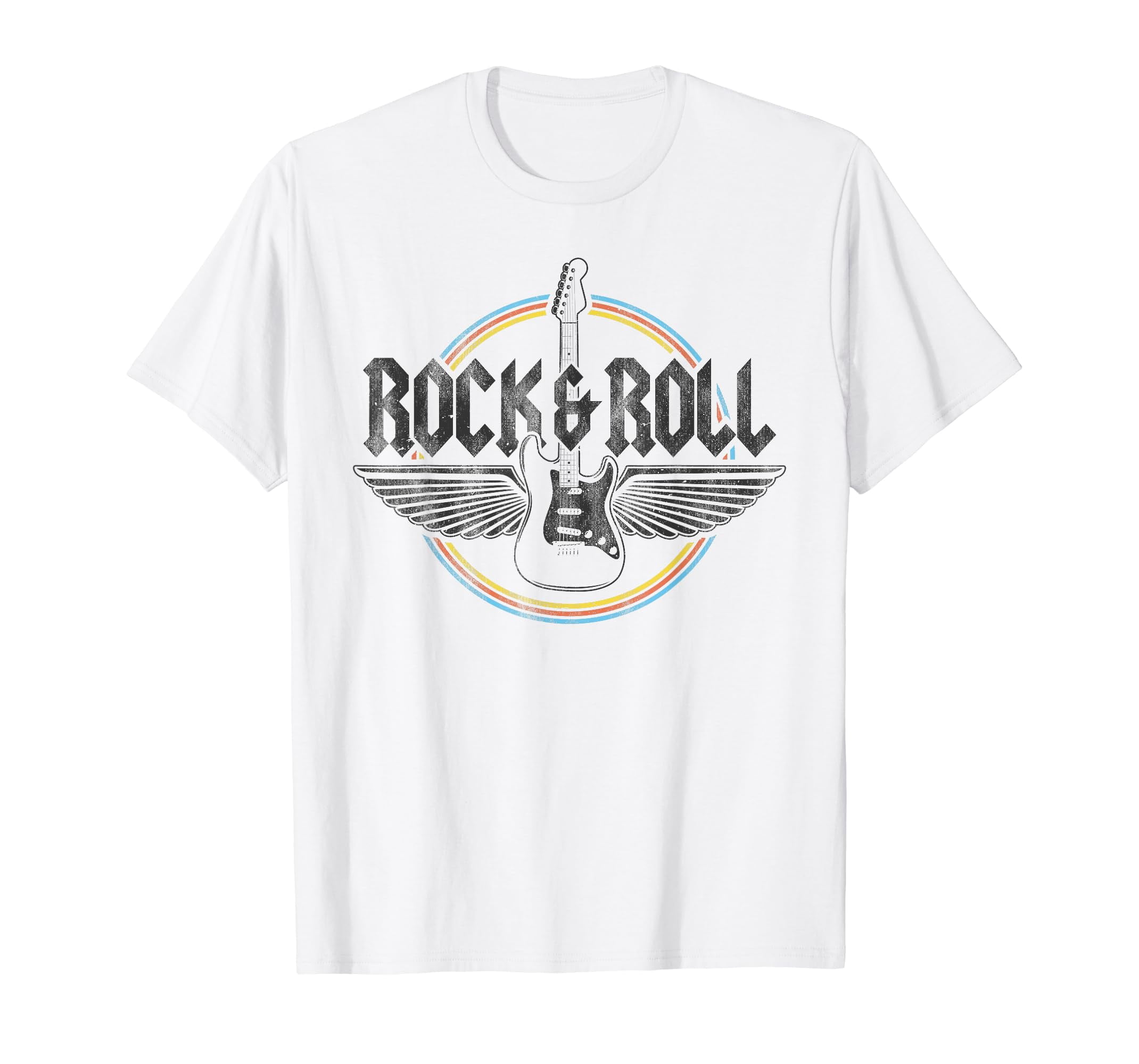 Retro Vintage Rock & Roll Guitar Wings Music Concert Band Vintage ...