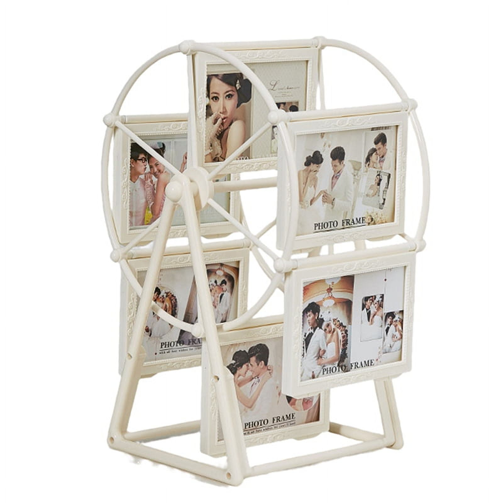 Retro Vintage Rotating Wheel Picture Frame, Personalized Family Photo ...