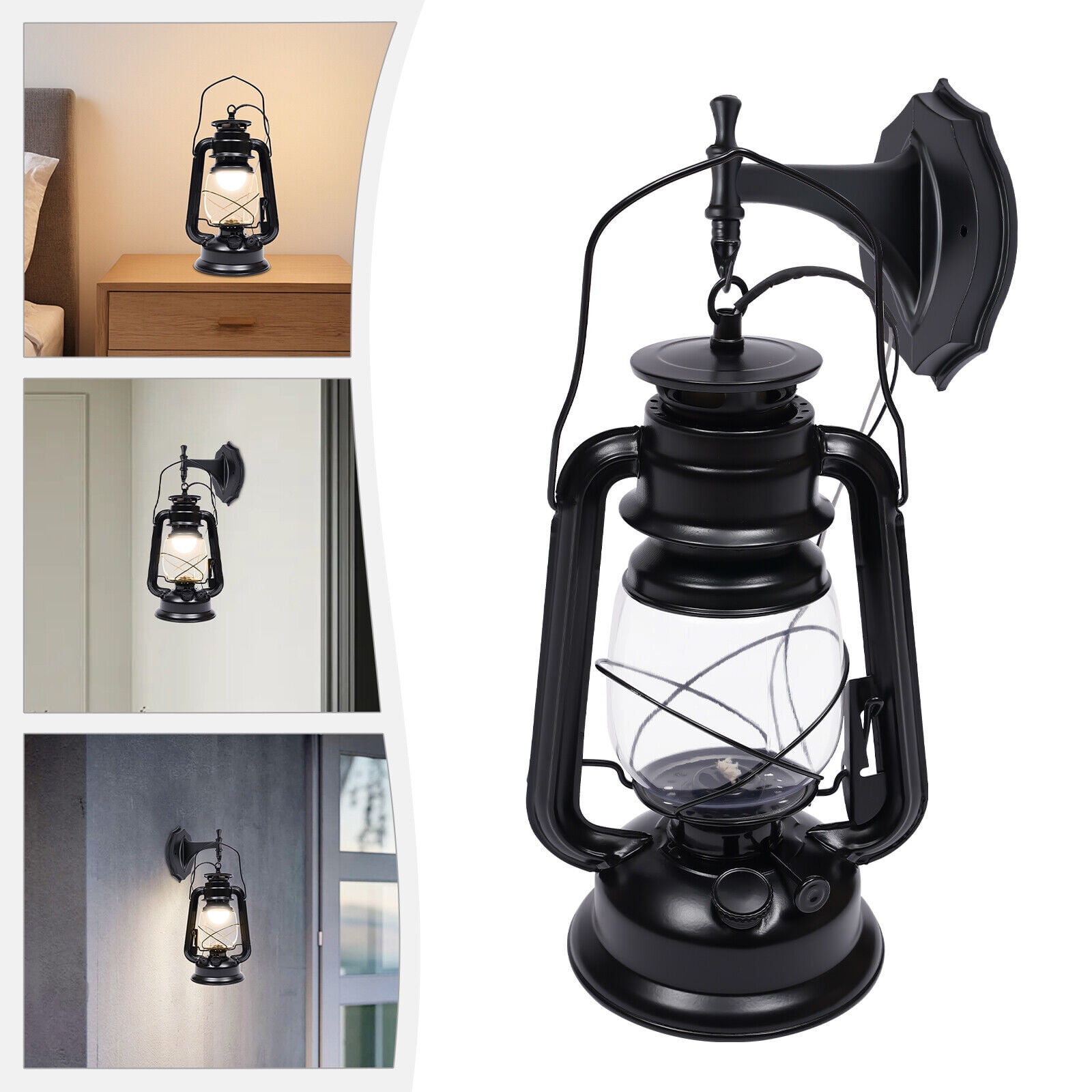 Retro Vintage Rustic Lantern Lamp Exterior Wall Sconce Light E27 ...