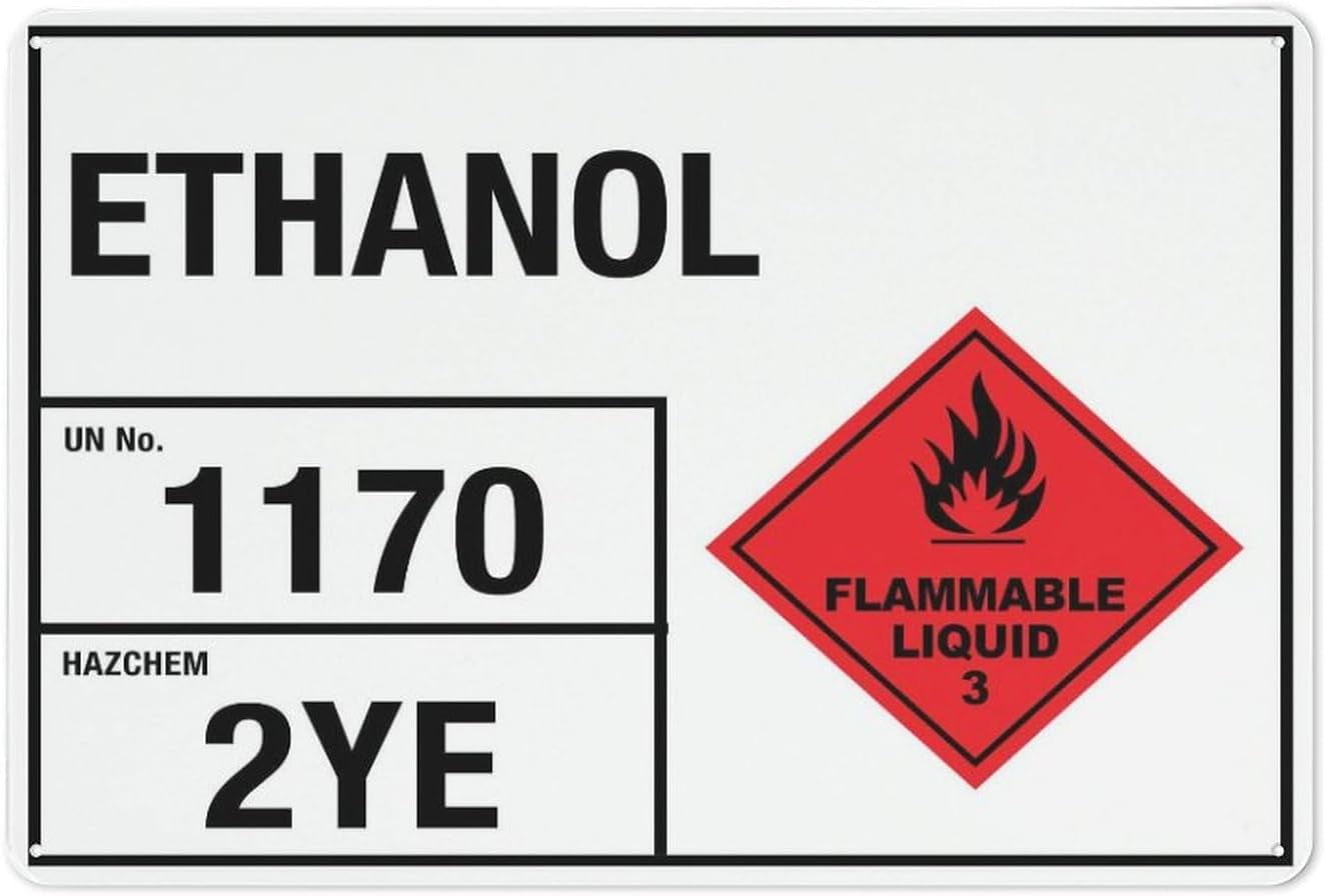 Retro Vintage Style Ethanol 1170 2Ye Metal Sign - 8"x12" - Funny Pool ...