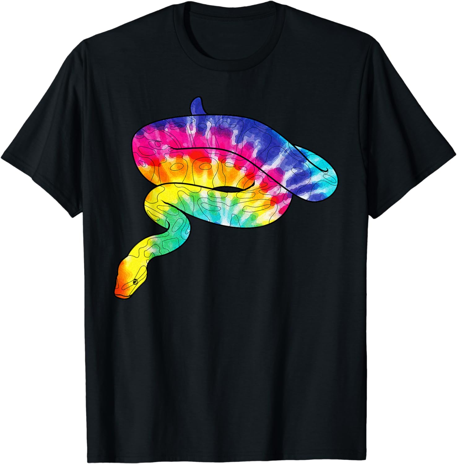 Retro Vintage Tie Dye Cobra Boa Snake Ball Python Reptile T-Shirt ...