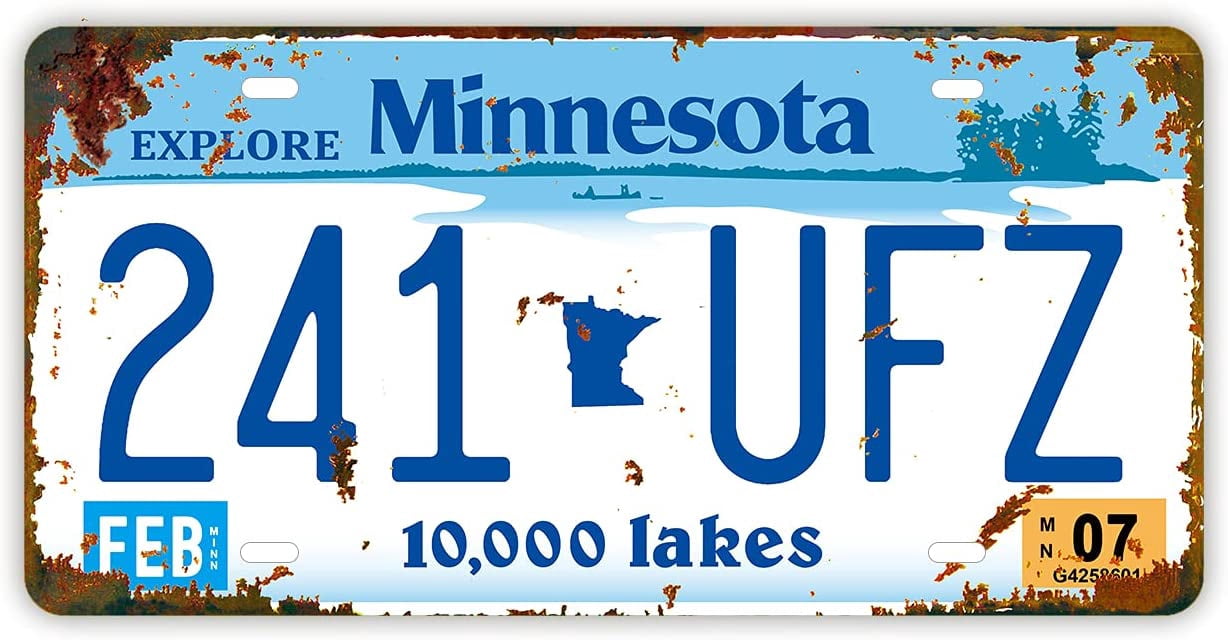 Retro Vintage U.S. State Auto Number Tags, Embossed Metal License ...