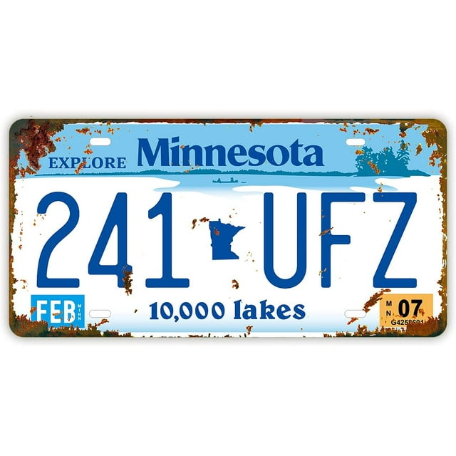 Retro Vintage U.S. State Auto Number Tags, Embossed Metal License ...