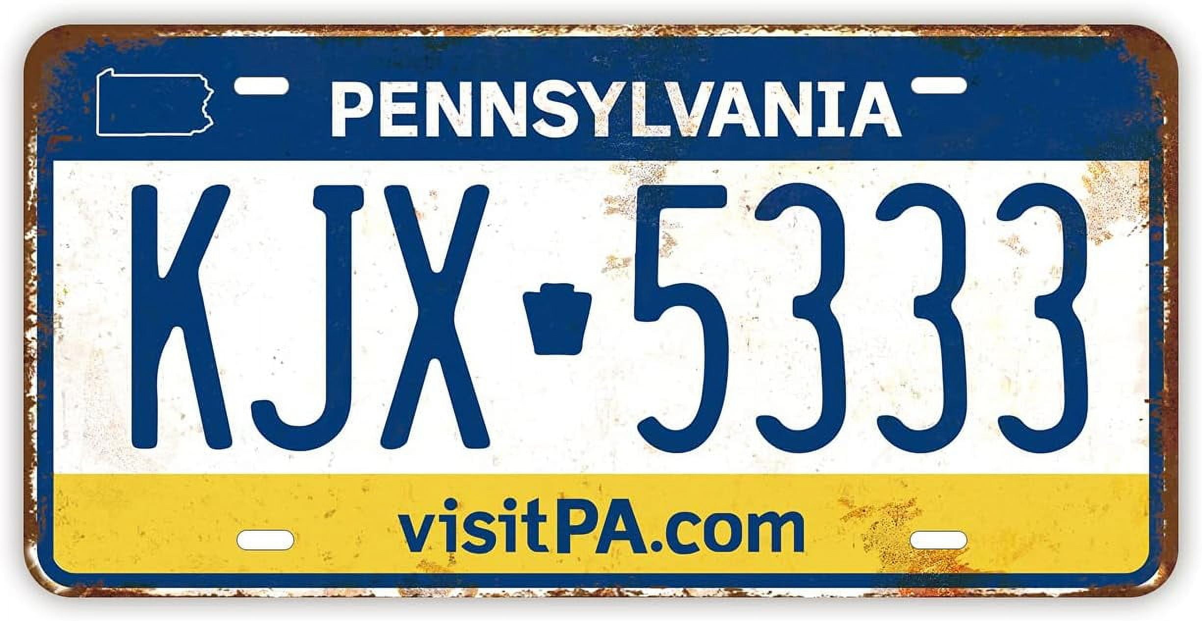 Retro Vintage U.S. State Auto Number Tags, Embossed Metal License ...