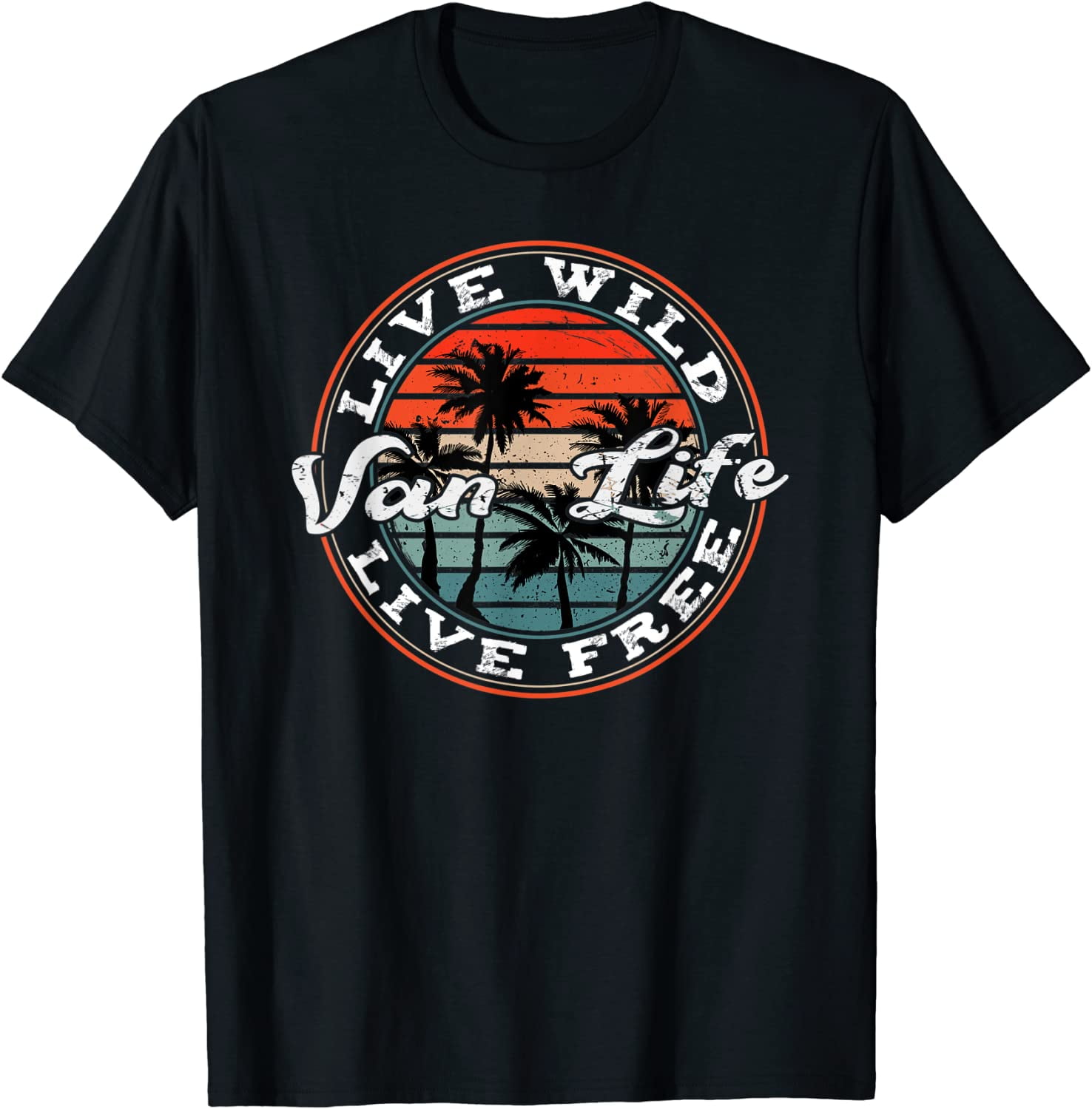 Retro Vintage Van Life T-Shirt - Walmart.com