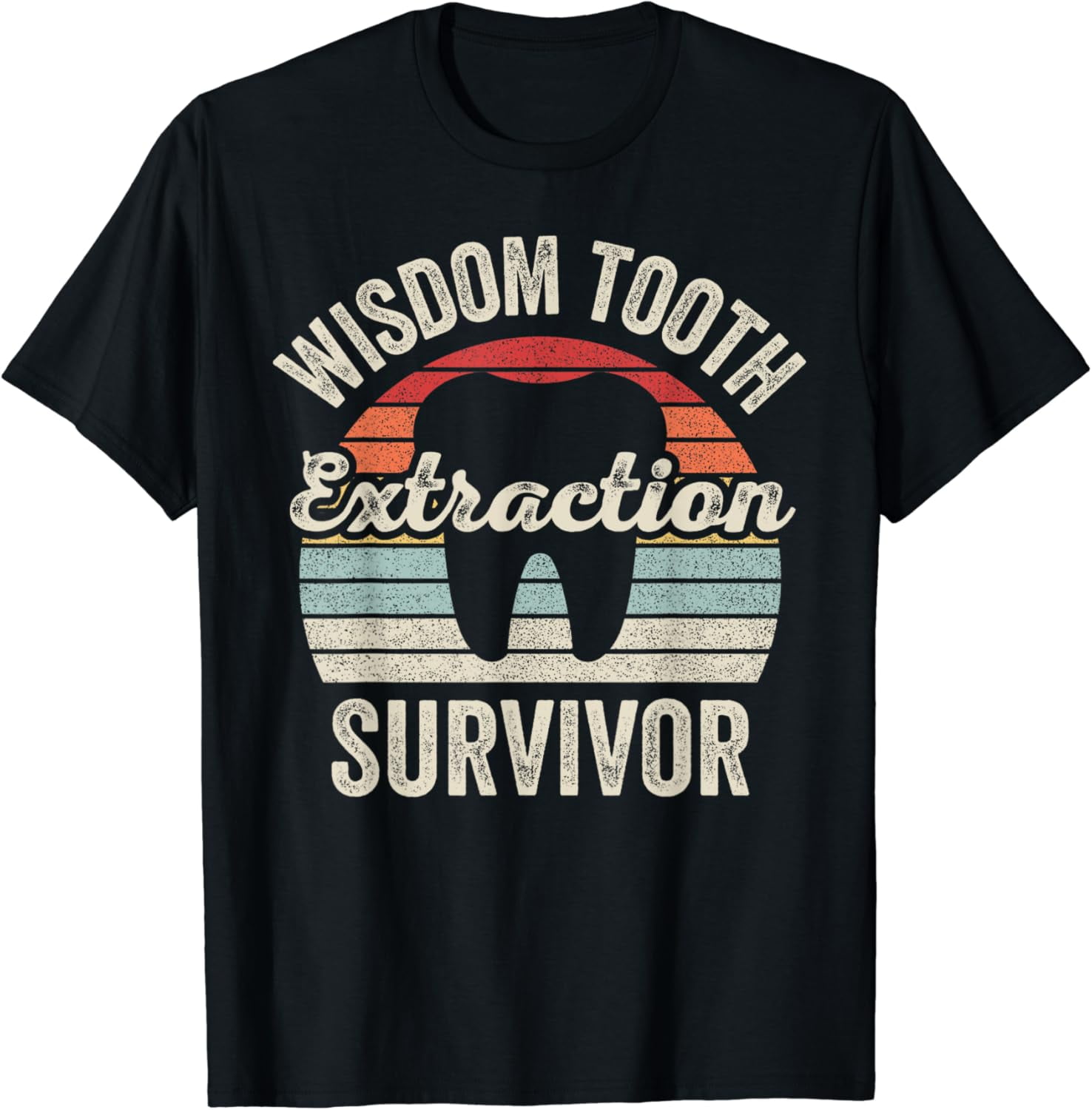 Retro Vintage Wisdom Tooth Extraction Survivor Dentist T-Shirt ...