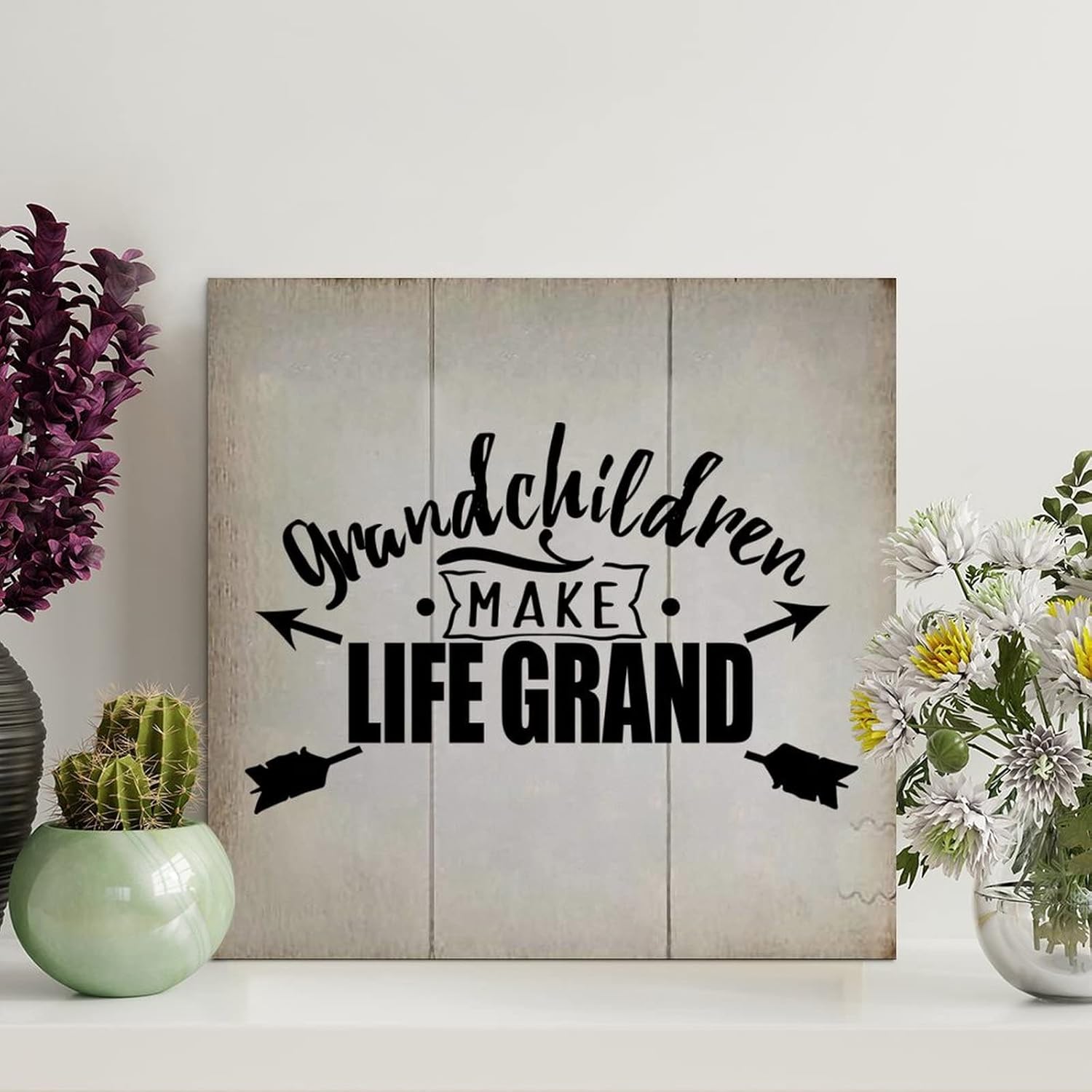 Retro Vintage Wooden Pallet Sign Grandchildren Make Life Grand Wood ...