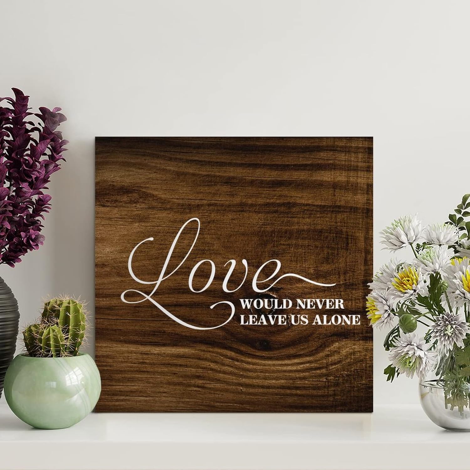 Retro Vintage Wooden Pallet Sign Love Would Never Leaves Us Alone Wood ...