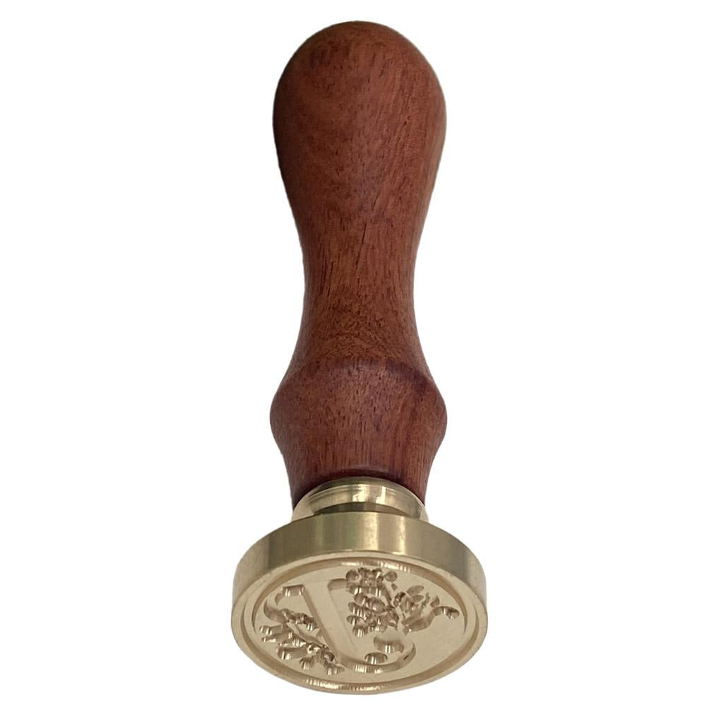 Retro Vintage Wooden Wax Gift Seal Stamp Alphabet Letter Sealing Kits ...