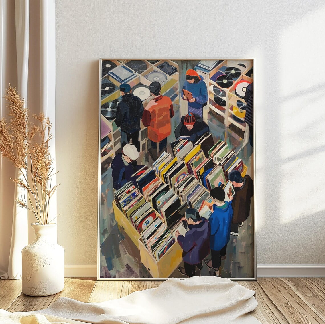 Retro Vinyl Record Store Poster, Vintage Music Print, Record Store Art ...