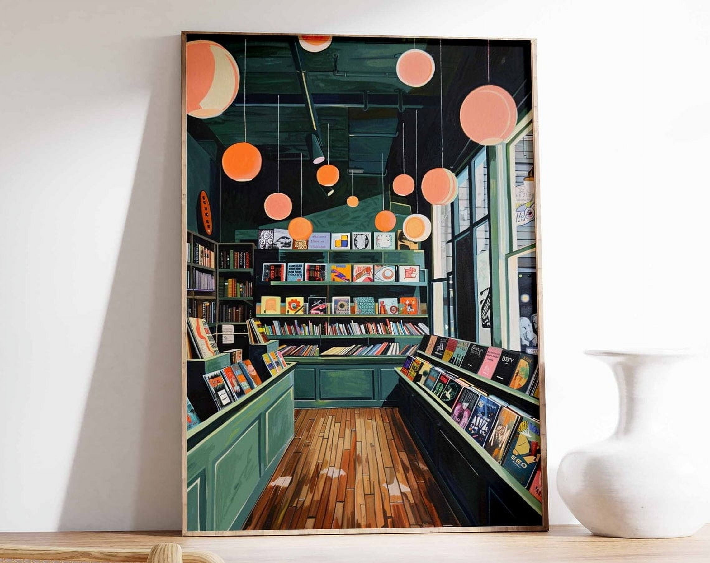 Retro Vinyl Record Store Poster, Vintage Music Print, Record Store Art ...