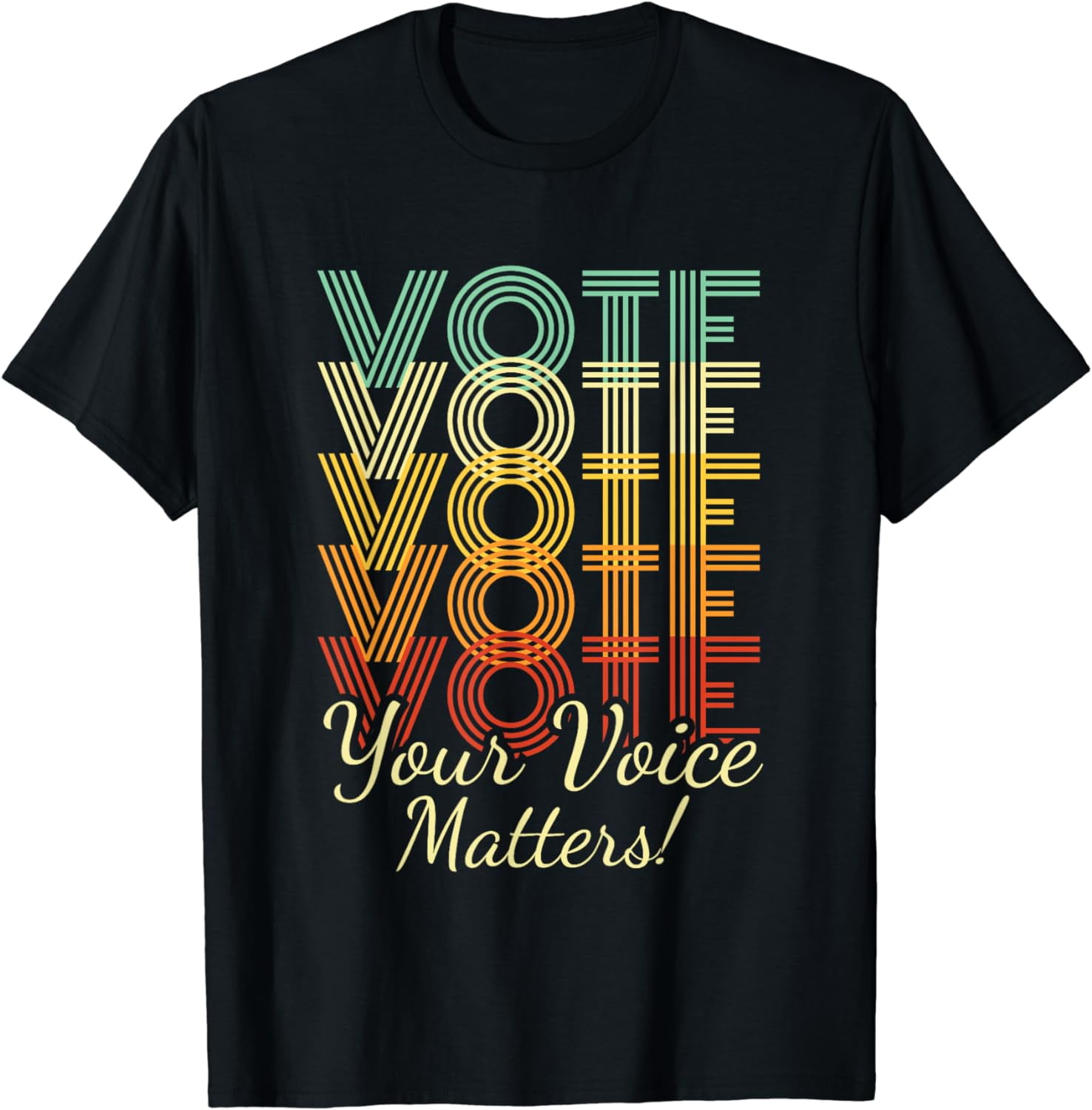 Retro Vote Shirt Election Voter Your Voice Matters T-Shirt - Walmart.com