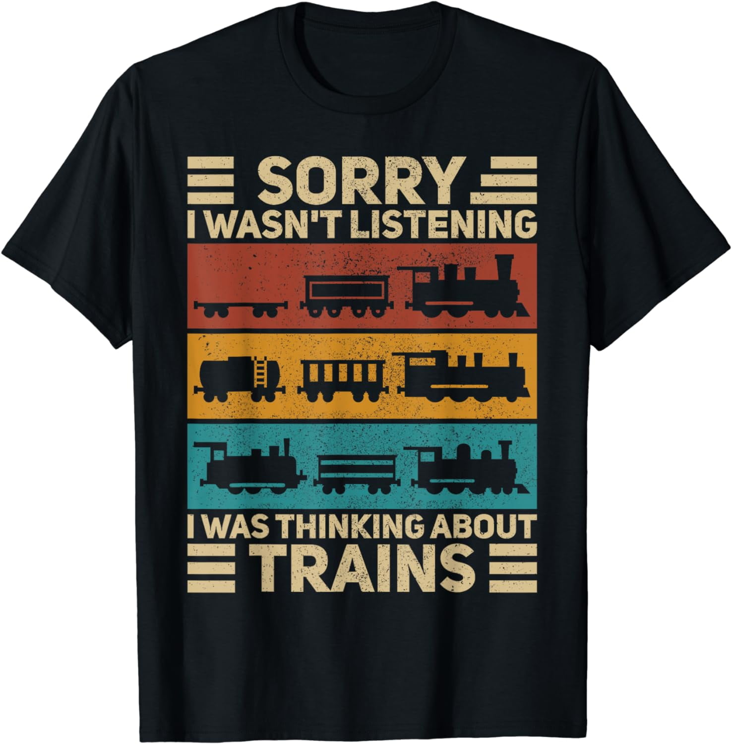 Retro Wagon Train Lover Model Railroad Conductor Funny Train T-Shirt ...