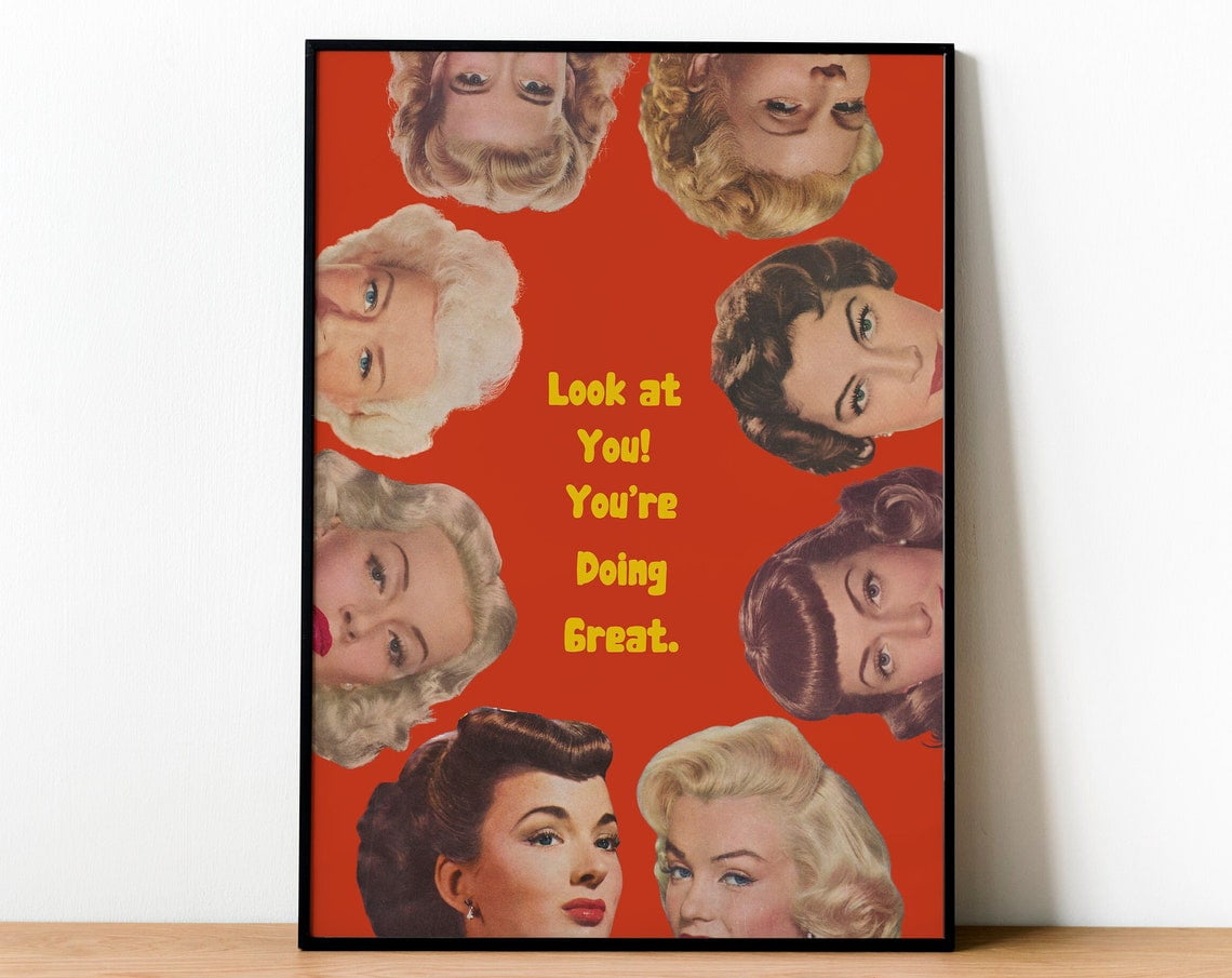 Retro Wall Art Trendy Wall Decor Funny Inspirational Poster For Room ...