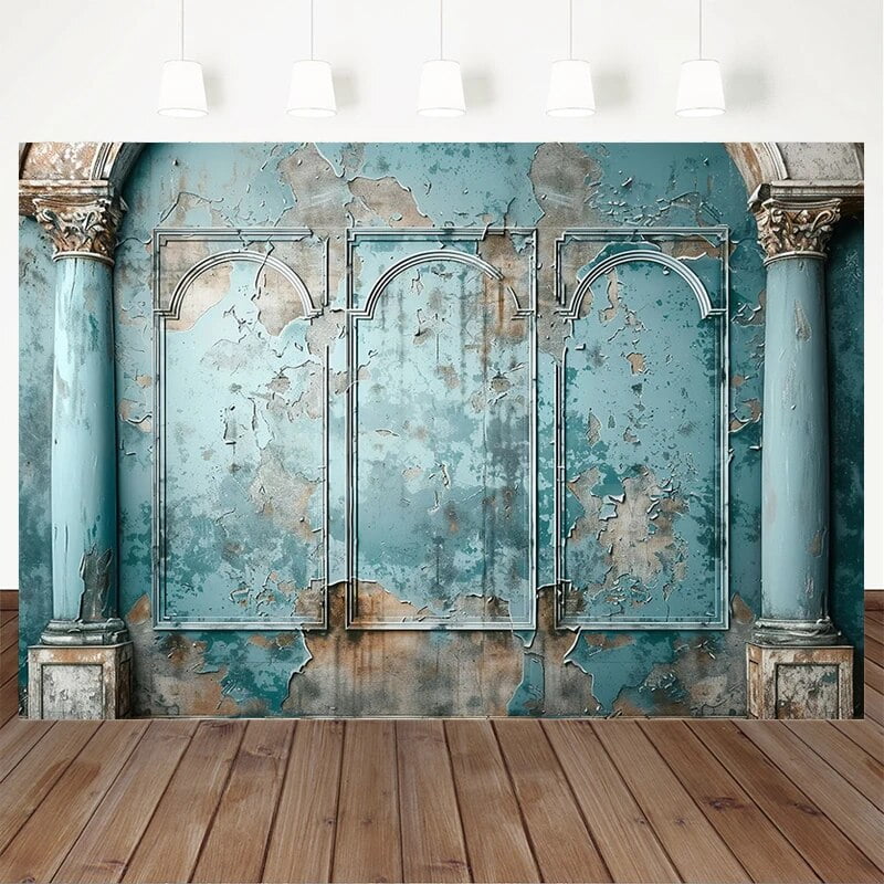 Retro Wall Photography Backdrop Square Border Marble Texture Background ...