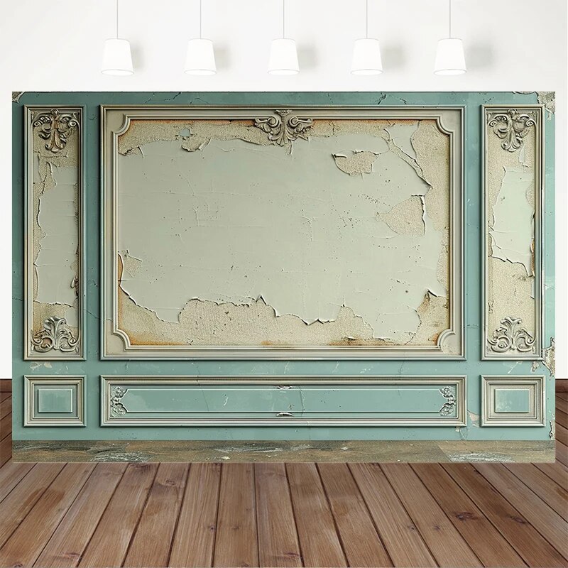 Retro Wall Photography Backdrop Square Border Marble Texture Background ...