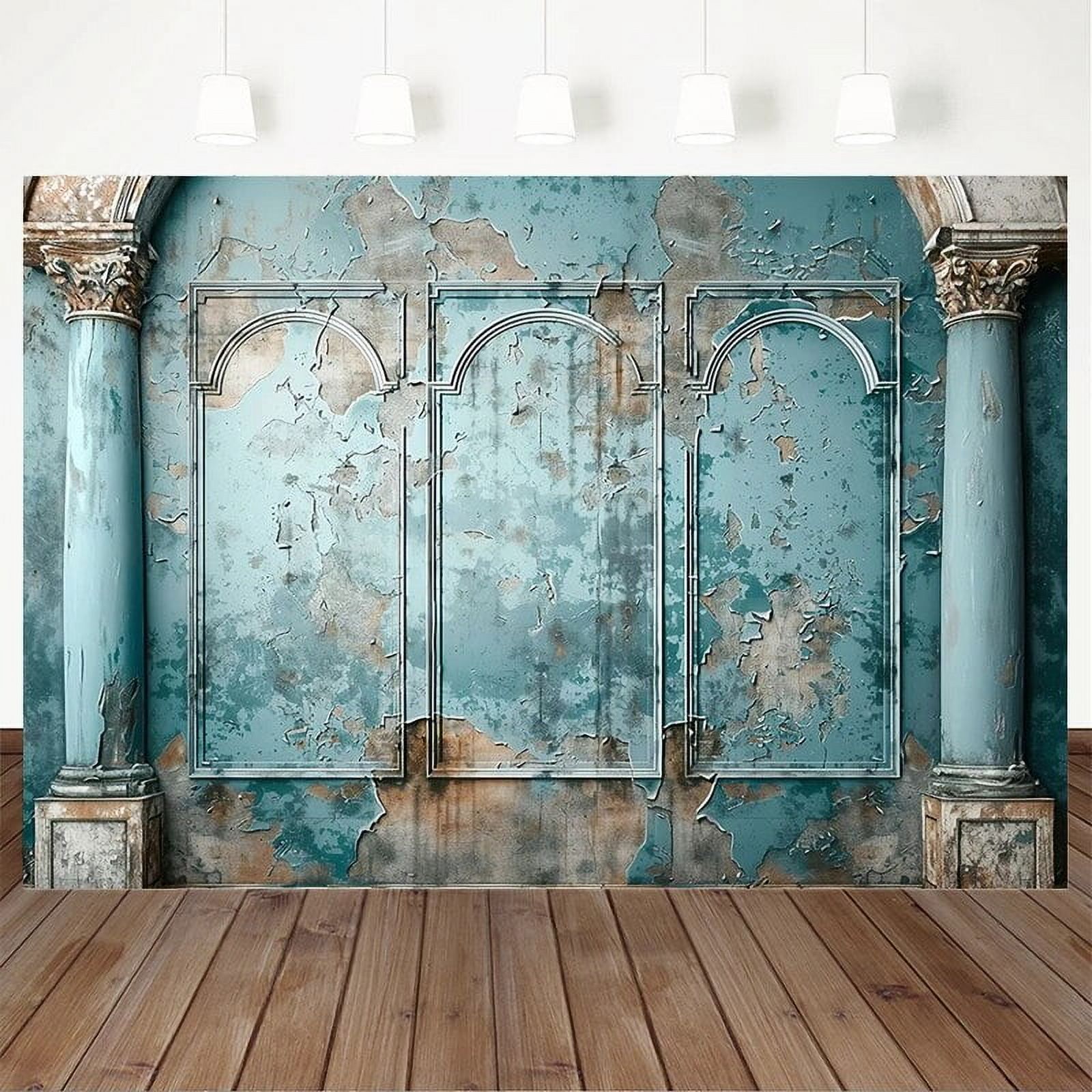 Retro Wall Photography Backdrop Square Border Marble Texture Background ...