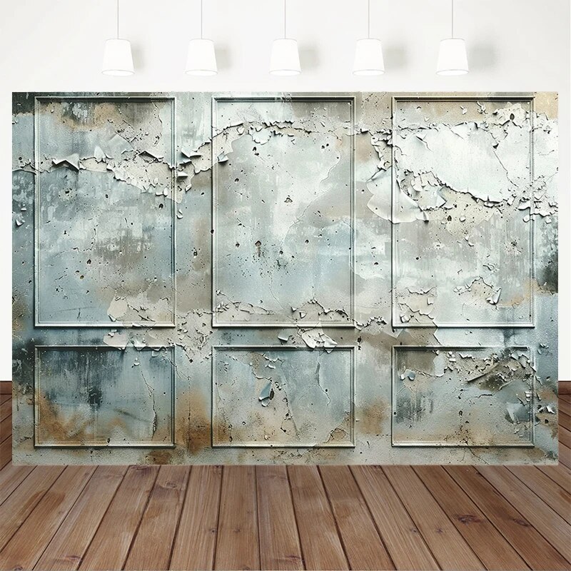 Retro Wall Photography Backdrop Square Border Marble Texture Background ...