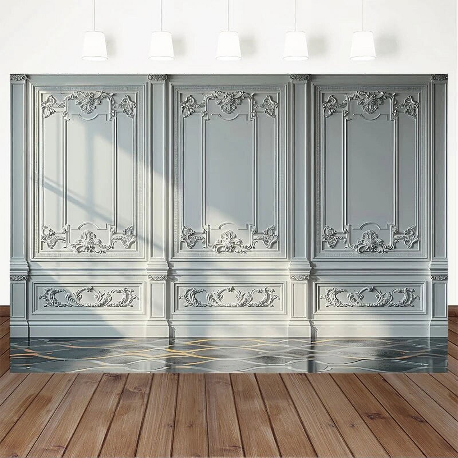 Retro Wall Photography Backdrop Square Border Marble Texture Background ...