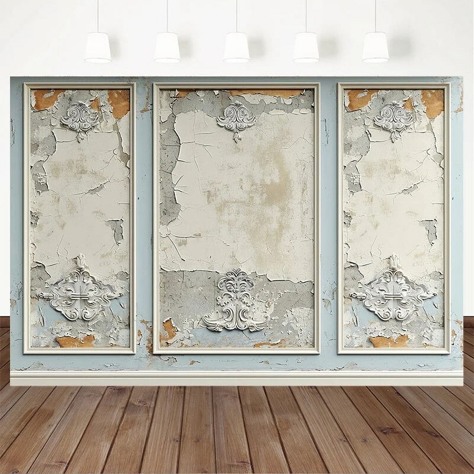 Retro Wall Photography Backdrop Square Border Marble Texture Background ...