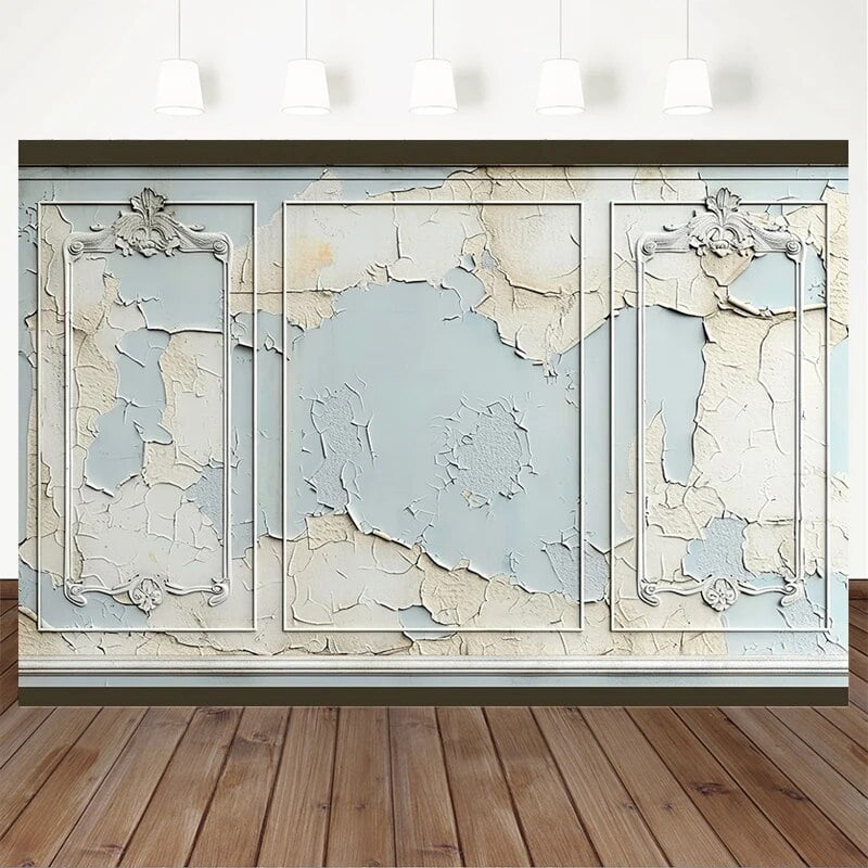 Retro Wall Photography Backdrop Square Border Marble Texture Background ...