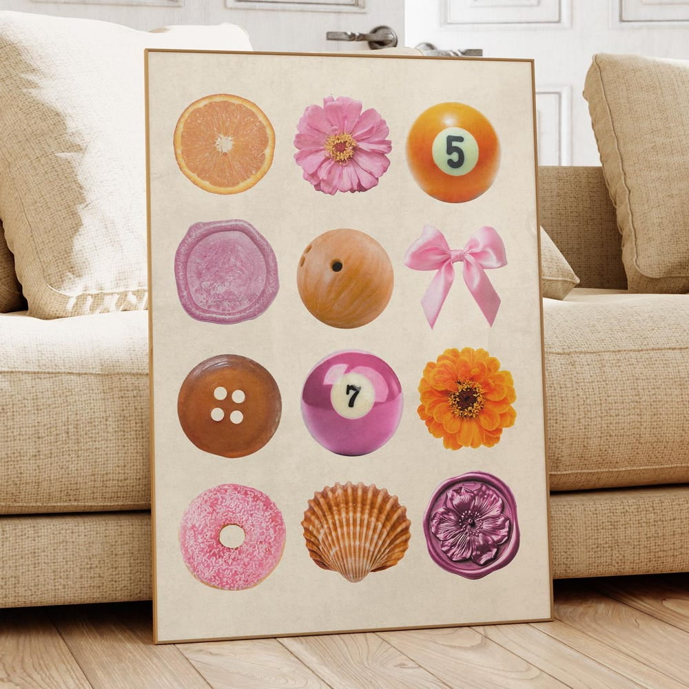 Retro Wall Print, Trendy Wall Art, Preppy Dorm Decor, Coquette Photo ...