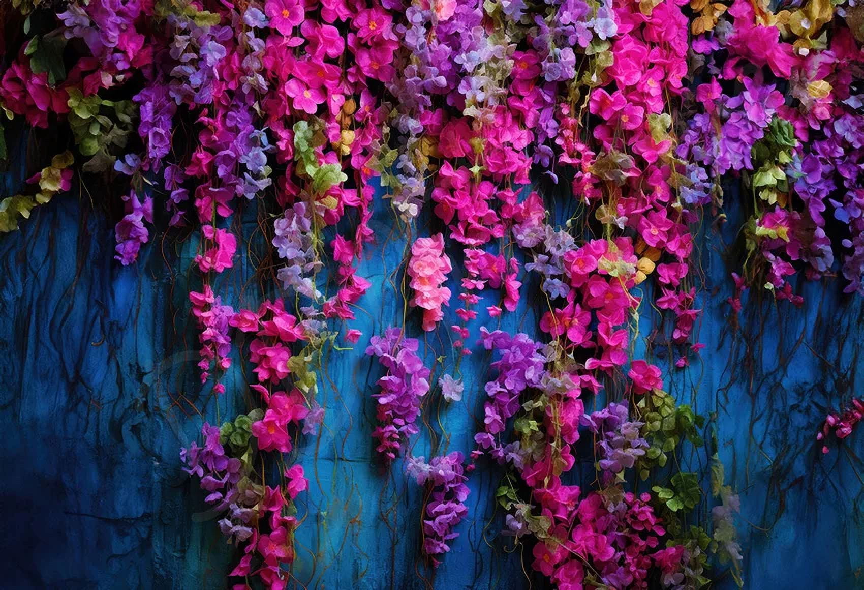 Retro Wall Spring Flowers Adult Birthday Wedding Maternity Portrait r ...