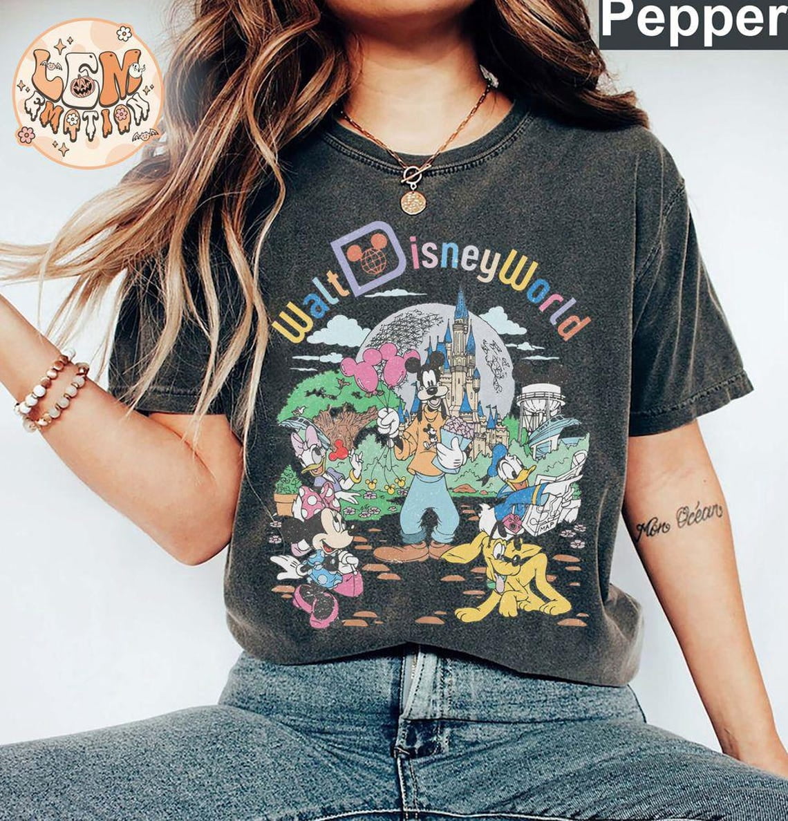 Retro Walt Disneyworld Comfort Colors T-Shirt, Mickey And Friends Shirt ...