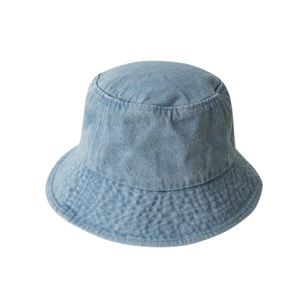 Retro Washed Cowboy Bucket Hat Women Men Wide Brim Sunhat Summer/s ...
