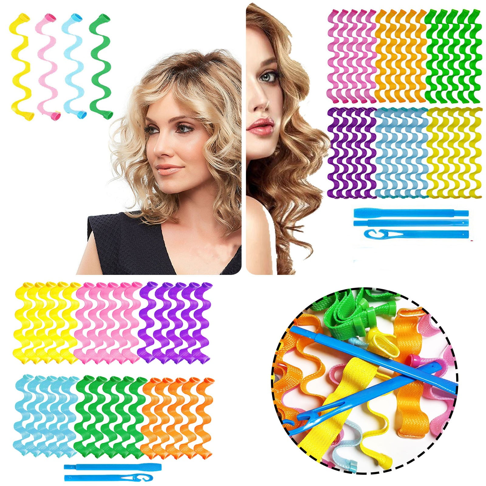 Retro Water Ripple Hair Curling Tool for Natural Heatless Curls and ...