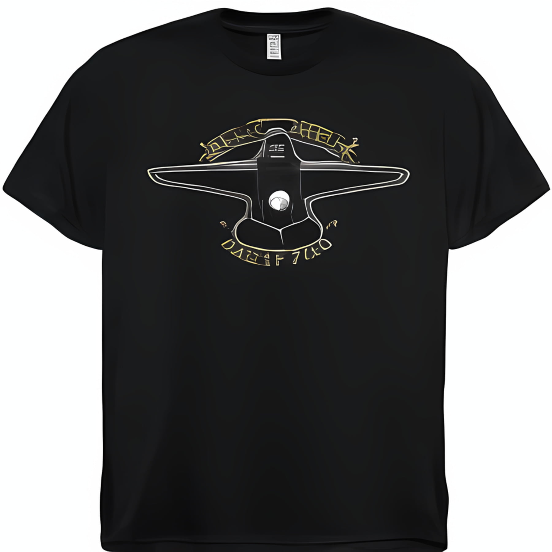 Retro Wave Style Black T-Shirt with Cartoon Woman Illustration and ...