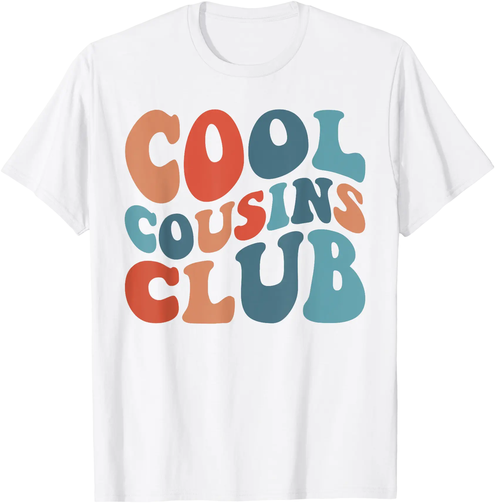 Retro Wavy Cool Cousins Club Graphic T-Shirt for Family Fun ...