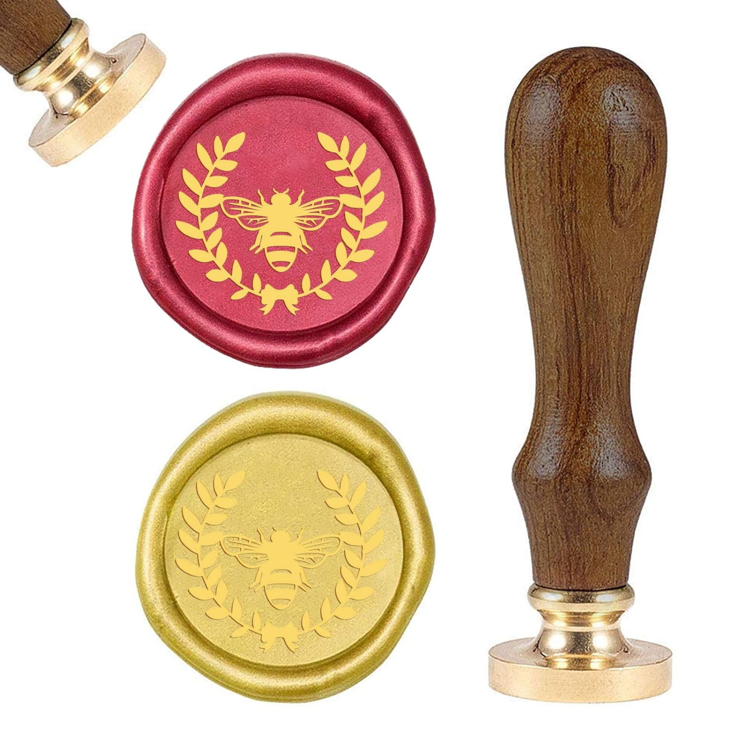 Retro Wax Seal Stamp Bee Scrapbook Brass Vintage Stamps and Wood Handle ...