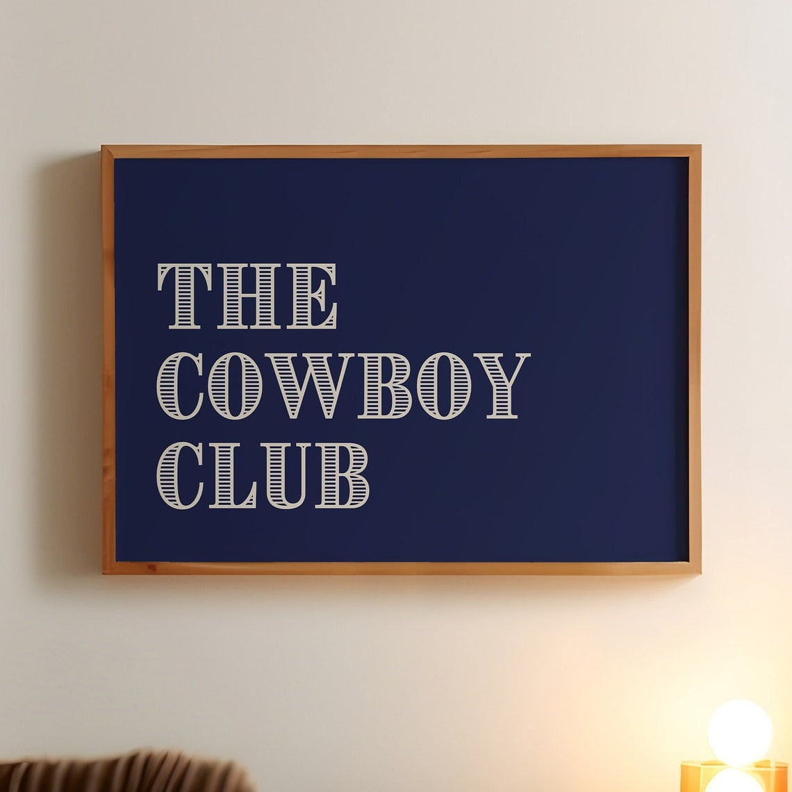 Retro Western Print Trendy Wall Art Western Typography Poster The Club ...