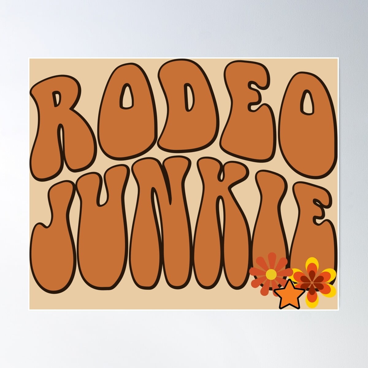 Retro Western - Rodeo Junkie Poster, 24x36 UNFRAMED - Walmart.com