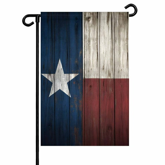Retro Western Texas Stars Garden Flags for Outside Rustic Country Wood ...