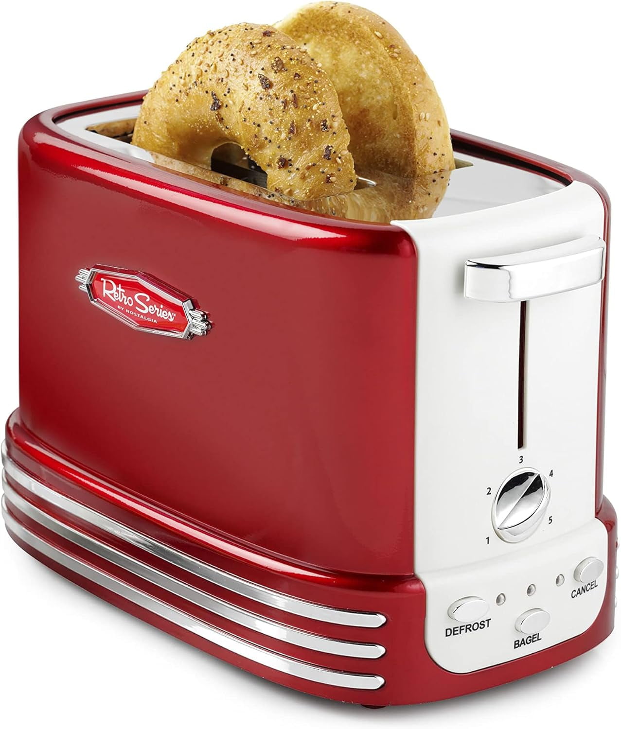 Retro Wide 2-Slice Toaster, Vintage Design With Crumb Tray, Cord ...