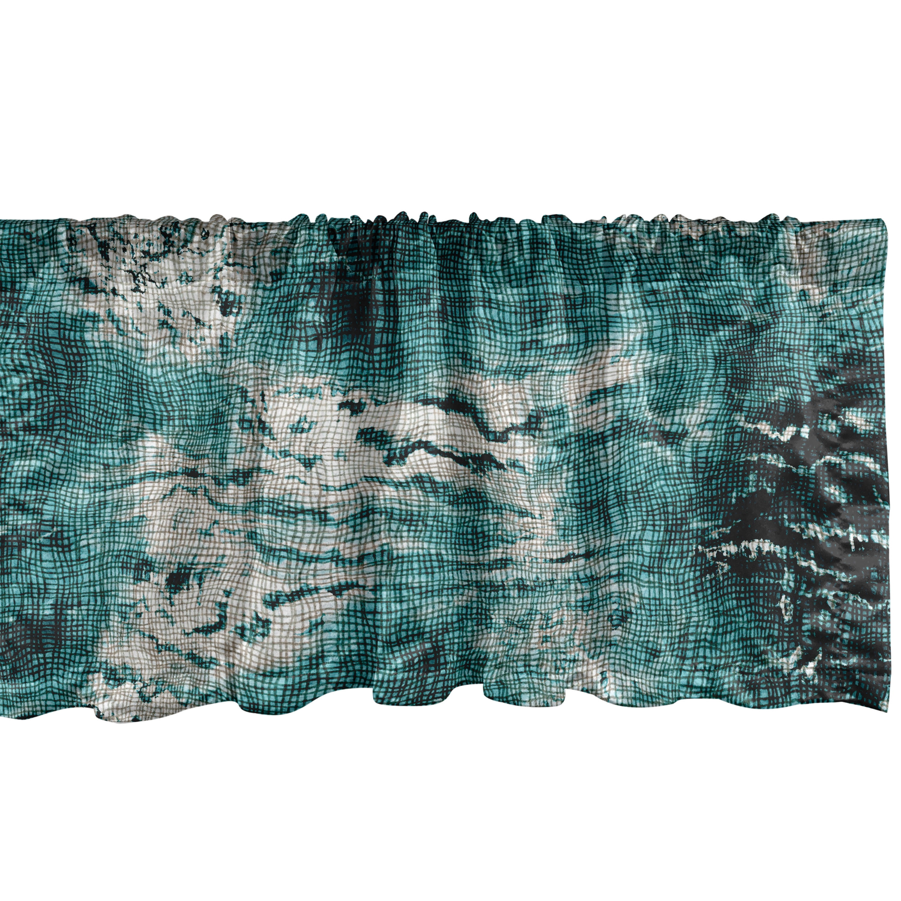 Retro Window Valance, Vintage Abstract Motifs Pattern Repetitive ...