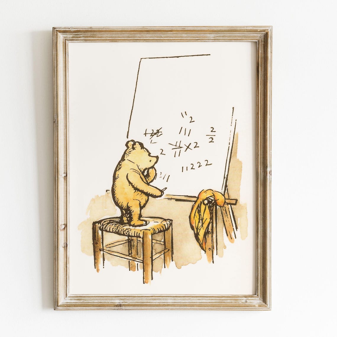 Retro Winnie The Pooh Illustration, Pooh Poster For School, Vintage ...