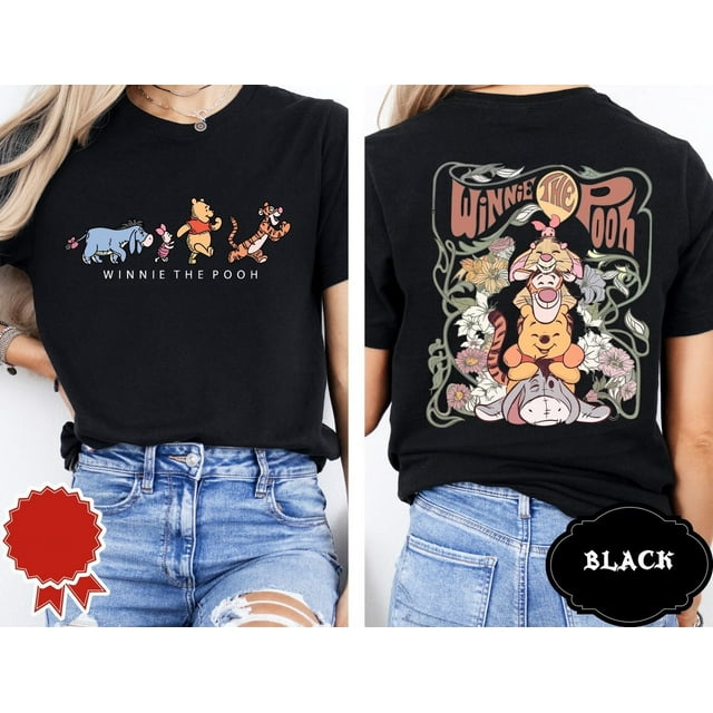 Retro Winnie The Pooh Double Sided T-Shirt, Pooh And Friends Tshirt ...