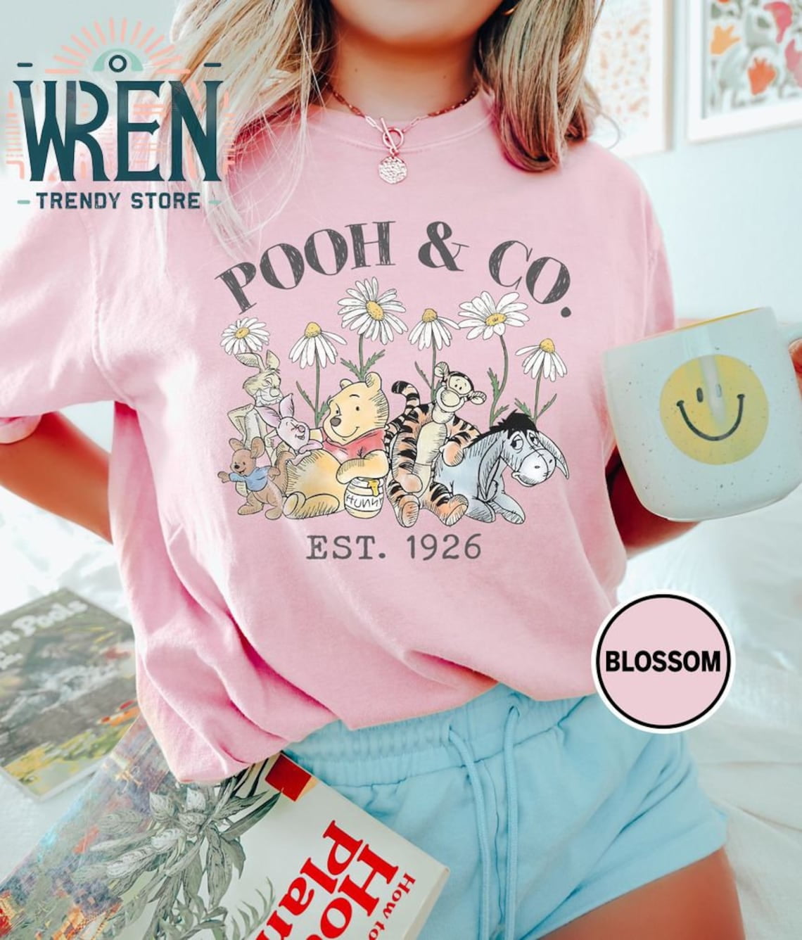 Retro Winnie The Pooh Est 1926 Daisy Flower Comfort Colors T-Shirt ...