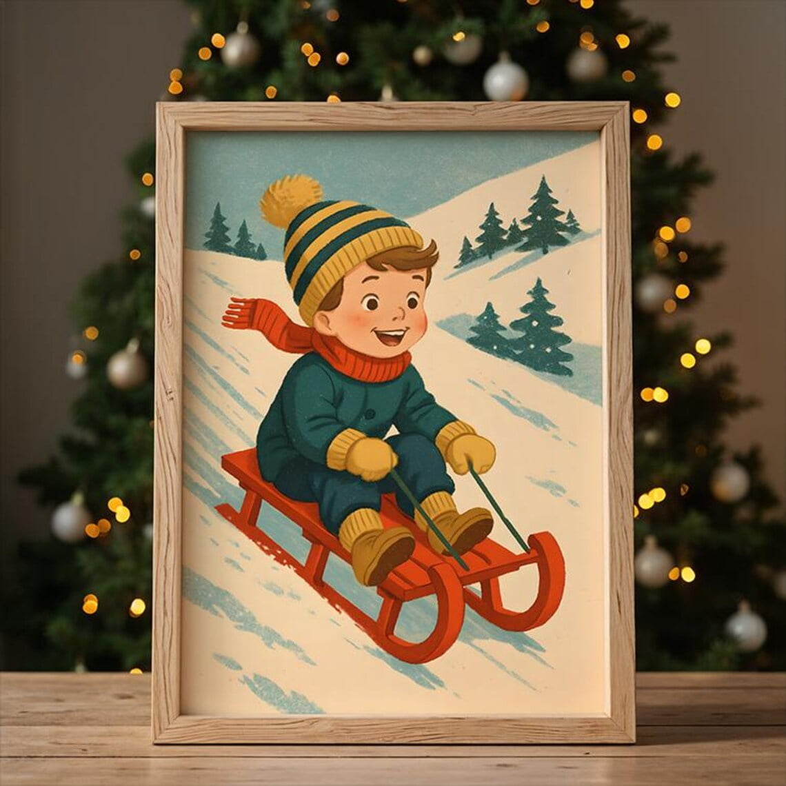Retro Winter Poster, Retro Winter Poster, Nursery Winter Wall Art ...