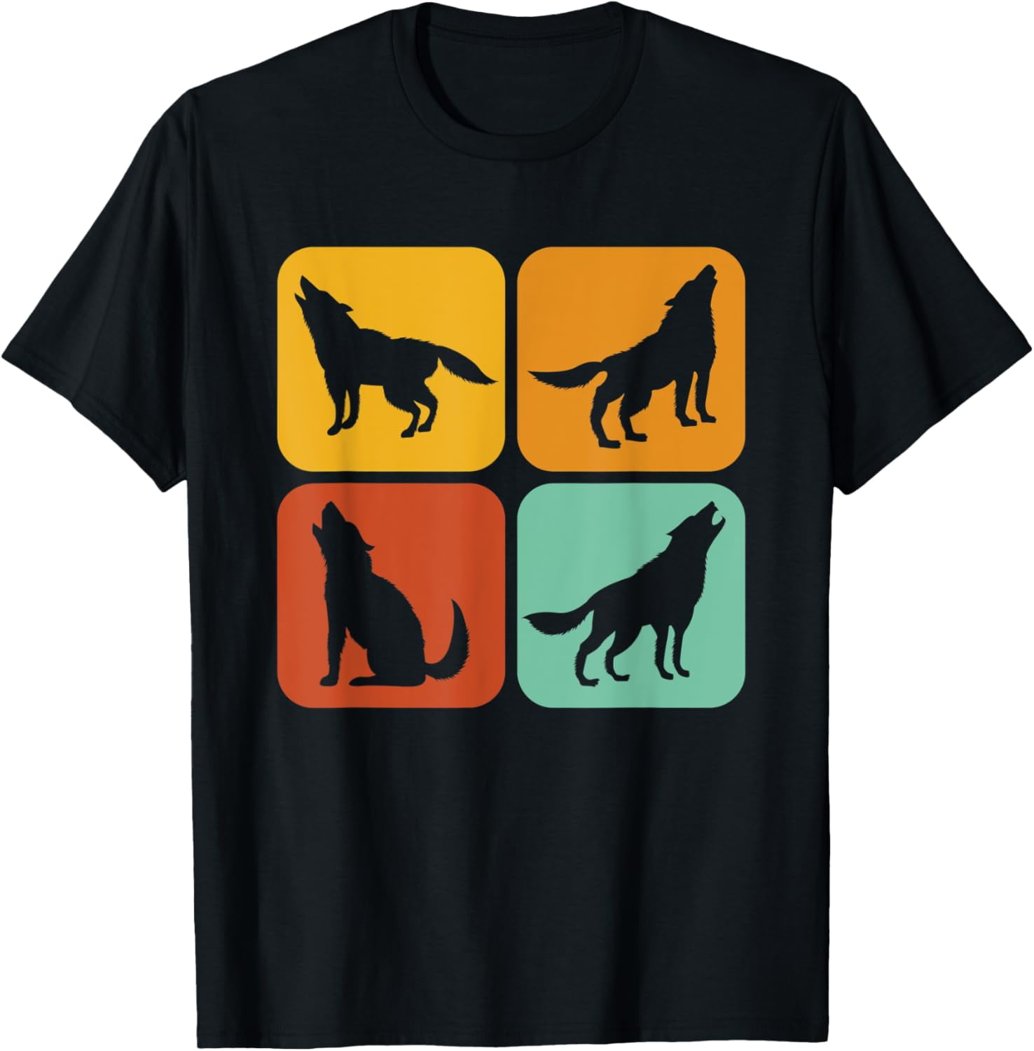 Retro Wolves I Aesthetic I Wolf I Wolves T-Shirt - Walmart.com