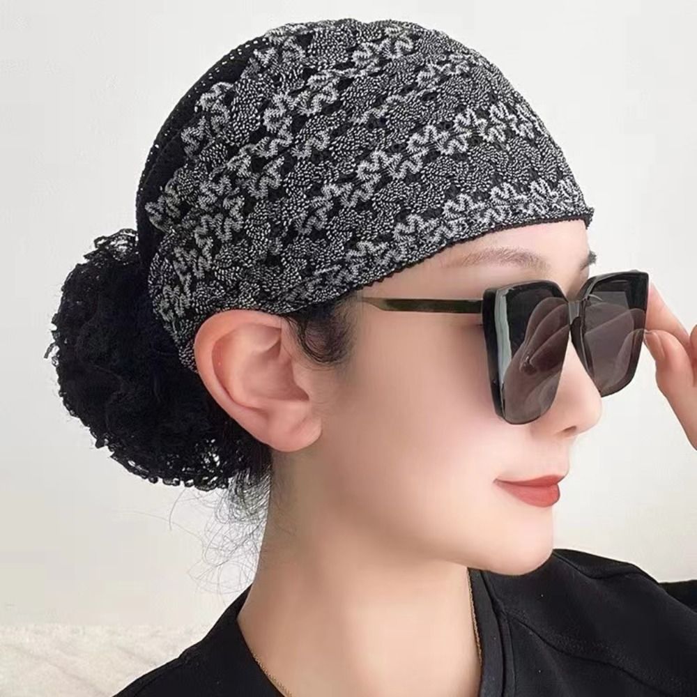 Retro Women African Head Wraps Lace Acrylic Fibers Muslim Headpiece ...