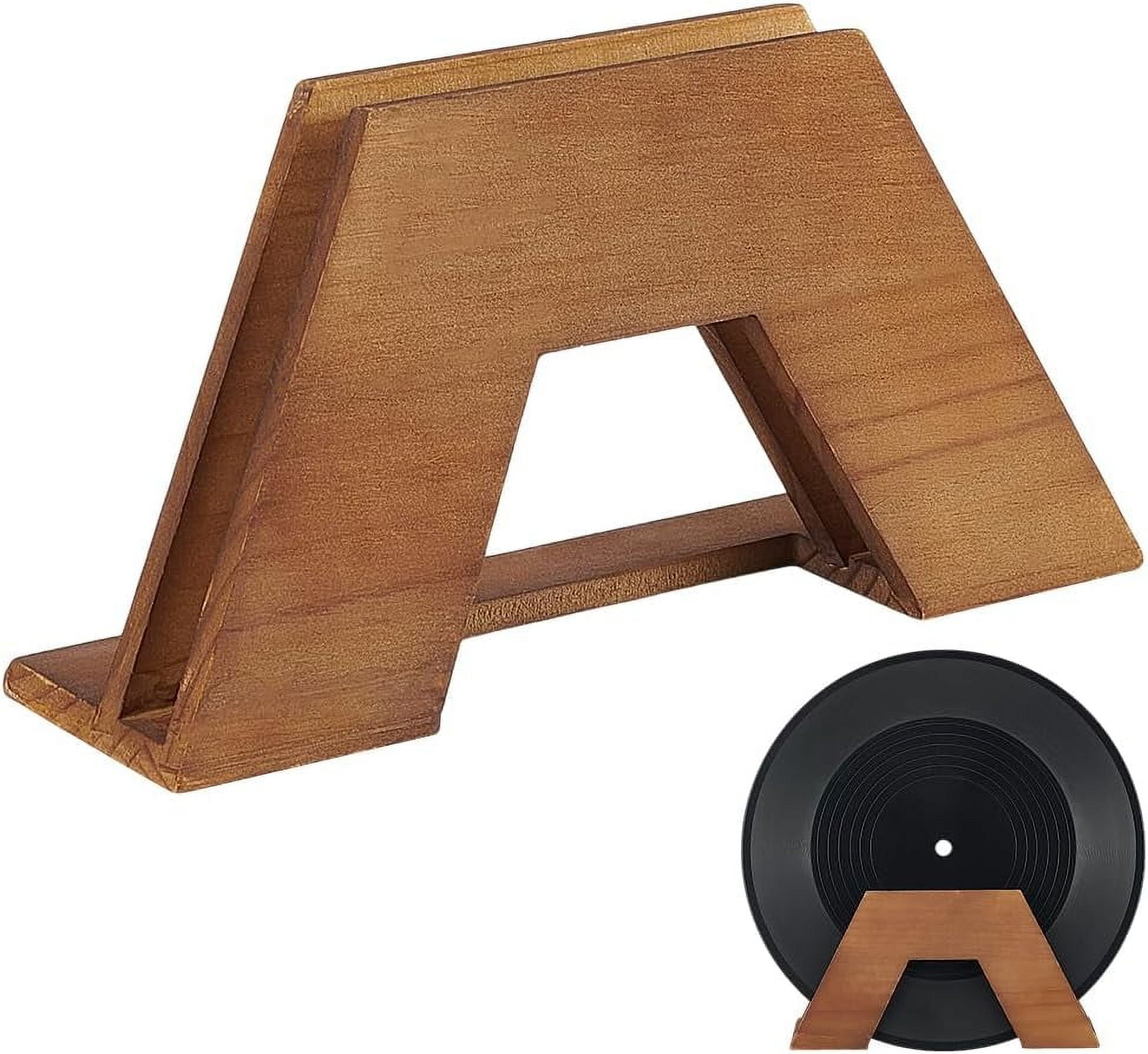 Retro Wood Record Display Stands Wood Vinyl Record Storage Holder Vinyl ...
