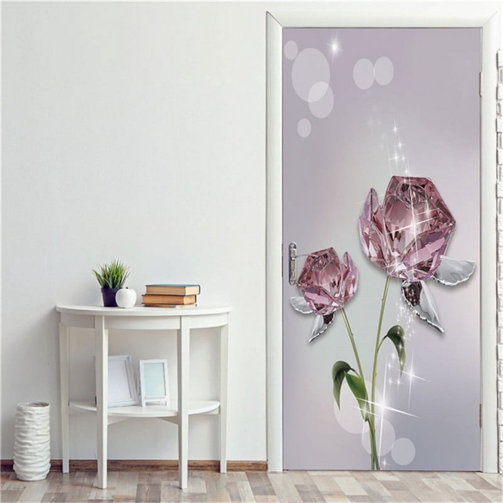 Retro Wooden Door Poster Home Art Decorative Wallpaper For Door Vinyl ...