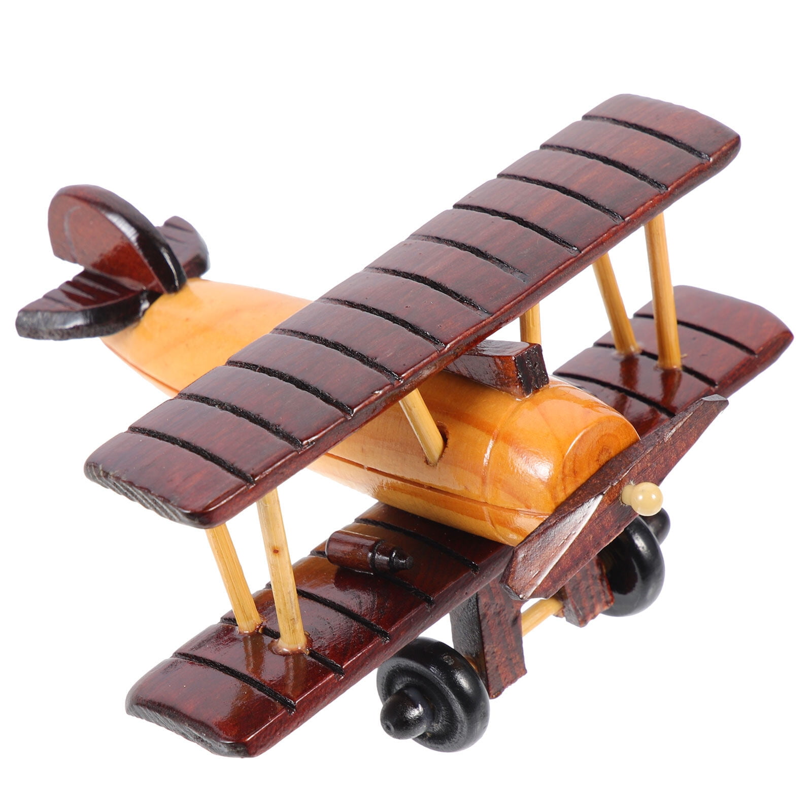 Retro Wooden Plane Decoration Vintage Airplane Model Novel Wooden Plane ...