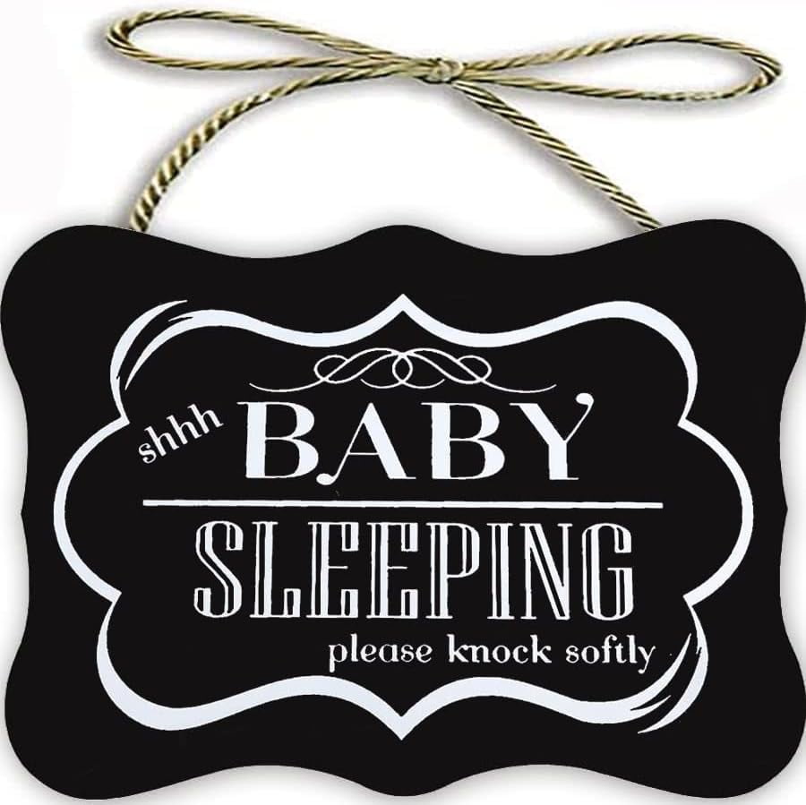 Retro Wooden Signs/Baby Sleeping Sign for Door "Shhh Baby Sleeping ...