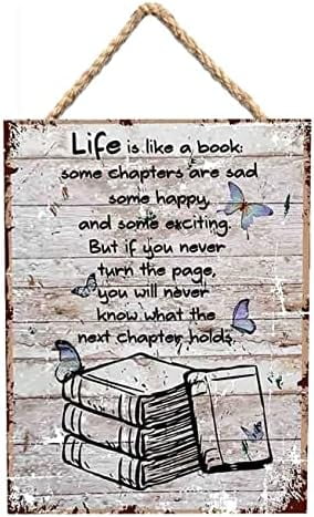 Retro Wooden Signs/Book Lover Poster Vintage Rustic Farmhouse ...